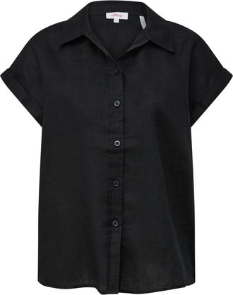 s.Oliver Leinen Bluse, Kurzarm