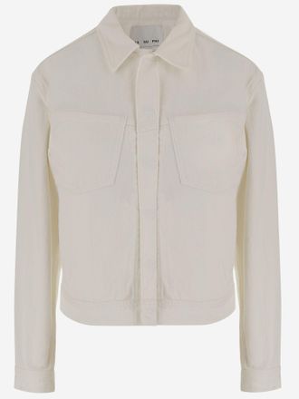 SA SU PHI Womens Cotton Jacket Ivory