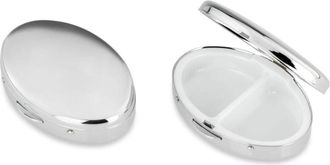 Silberkanne Silberkanne Pillendose 2-geteilt oval