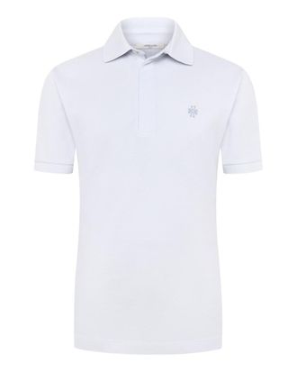 Jacob Cohen Unifarbenes Piqu&eacute;-Poloshirt mit gesticktem Logo auf der Brust in