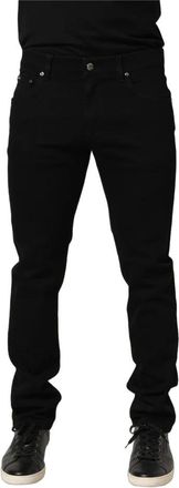 Dolce & Gabbana Homme, Jeans, Noir, Taille: M Jean Skinny en Denim Brod&eacute; H&eacute;raldique