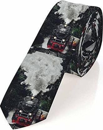 Ahdyr Cravate pour homme Train à vapeur pour hommes, adolescents, travail, fête de mariage décontractée