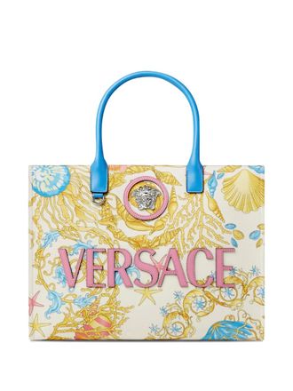 Versace sac cabas Underwater à motif Barocco - Blanc