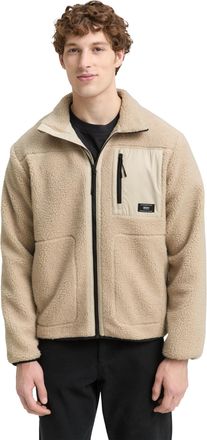 Tom Tailor Herren 1046918 Teddyjacke mit Stehkragen, 11032-Cashew Beige, XXL