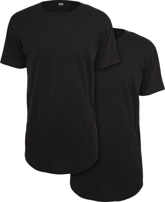 Urban Classics Pre-Pack Shaped Long Tee 2-Pack Männer T-Shirt schwarz XS