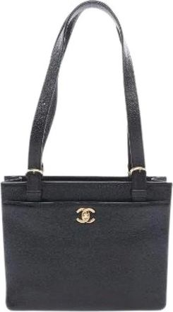 Chanel Sac port&eacute; &eacute;paule en cuir caviar Pre-owned - Femme - Pre-owned - Noir - Taille: ONE Size