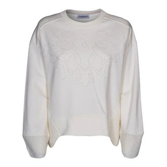 Dondup Femme, Sweatshirts et sweats &agrave; capuche, Beige, Taille: 38 FR SweaT-shirt ras du cou