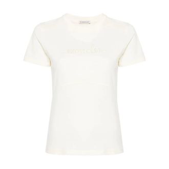 Moncler SS T-Shirt 034 - Femme - Tops - Blanc - Taille: 36 FR