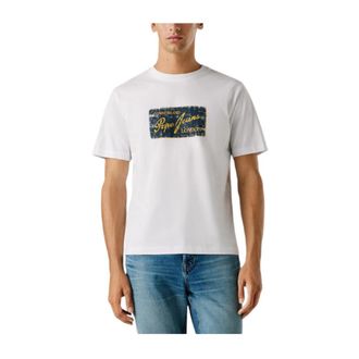 Pepe Jeans London Suen Tee - - Tops - Herren - Wei&szlig; - 2XL