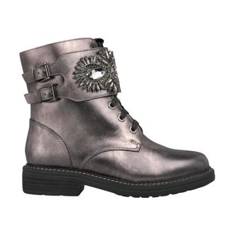 Alma En Pena Flacher Stiefel mit Strasssteinen - - Shoes - Damen - Grau - 37 EU