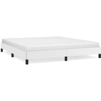 vidaXL Bettgestell Wei&szlig; 160x200 cm Kunstleder Vidaxl