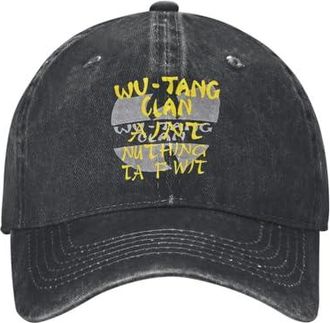 Generic Casquette pour Hommes, WU Clan T-Tangs Groupe de Rap Casca de Baseball lav&eacute;e y2k Retro Sun Casquettes Hip hop Cadeau des Casquettes Hippies d&eacute;t&eacute; pour 