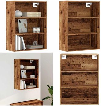 vidaXL Wandregal Altholz-Optik 69,5x32,5x90 cm - Vidaxl