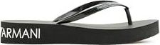 Emporio Armani Wedge Essential Flip Flops, Noir, XL Femme