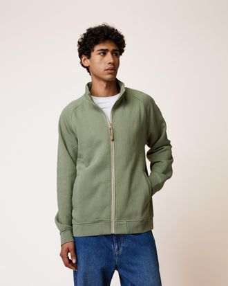 Faguo Sweat zipp&eacute; kaki clair