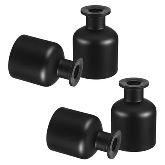 Angoily 4st&uuml;cke Runde Glasflasche F&uuml;r Duftdiffusoren Leere Aufbewahrungsbeh&auml;lter F&uuml;r &Auml;therische &Ouml;le Mattschwarzes DIY-duftglas F&uuml;r Duftst&auml;bchen Zur Dekoration
