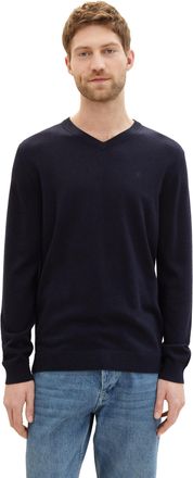 Tom Tailor Herren 1038427 Pullover, 13160 - Knitted Navy Melange, XXL EU