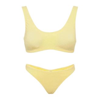 F**k Bikini Bandeau - - Swimwear - Damen - Gelb - L