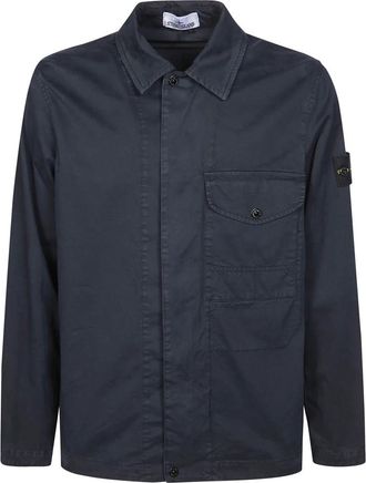 Stone Island Homme, Vestes, Bleu, Taille: XL Camicia