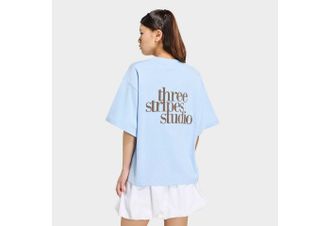 adidas T-Shirt 3 STRIPES STUDIO BOYFRIEND Print T-Shirt, locker geschnitten
