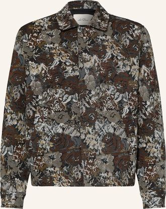 Les Deux Jacquard-Overshirt braun