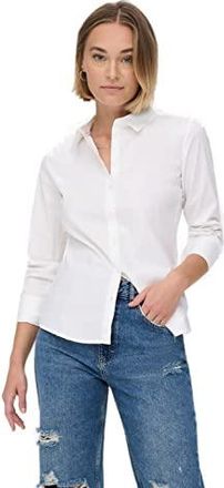 Only Onlfrida L/S Noos Ptm Chemisier pour Femme, Blanc., S