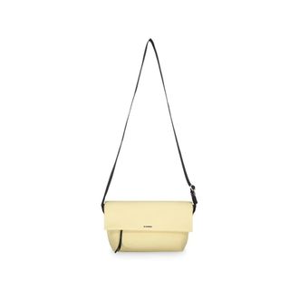 Jil Sander Umh&auml;ngetasche aus Baumwolle und Leder - - Bags - Damen - Beige - ONE SIZE