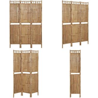vidaXL 3-tlg. Raumteiler Bambus 120x180 cm - Bambus Raumteiler - Paravent - Raumtrenner - Zimmerdivider - Wohnzimmerdeko - Home & Living
