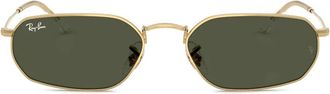 Ray-Ban lunettes de soleil &agrave; monture g&eacute;om&eacute;trique - Or