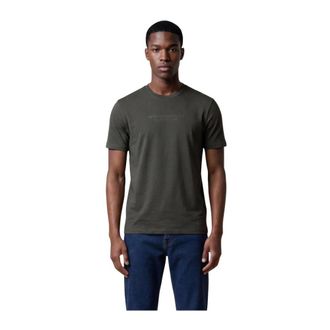 A|X Armani Exchange Homme, Tops, Vert, Taille: XS T-shirt en coton &agrave; manches courtes et col rond
