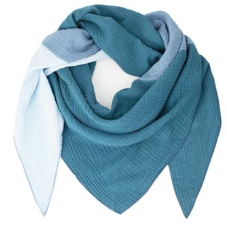 Glamexx24 Damen XXL Schal Dreieckschal Dreieckstuch Halstuch musselin Schal Poncho viele Farbkombinationen aus Baumwolle made in italy