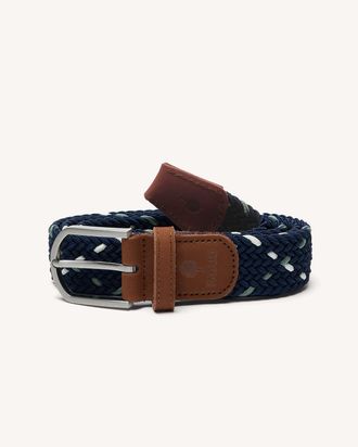 Faguo Ceinture tress&eacute;e bleu blanc et vert