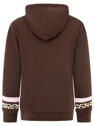 Zwillingsherz Hoodie Wild Vibes College Frontmotiv, Leo Details, Kapuze mit Kordel, Streifen am Arm