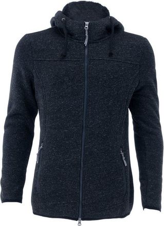 Blue Wave Fleecejacke Damen Strickfleece-Jacke Meike mit Kapuze und Teddy-Futter