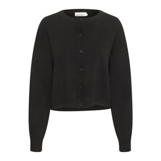 Karen by Simonsen Weicher Kurzstrick-Cardigan Meteorit - - Knitwear - Damen - Schwarzk - M