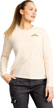 RevolutionRace Easy Mountain Long-Sleeved T-Shirt für Damen, Langarm T-Shirt Damen, Weich und Dehnbar, Oatmeal, S