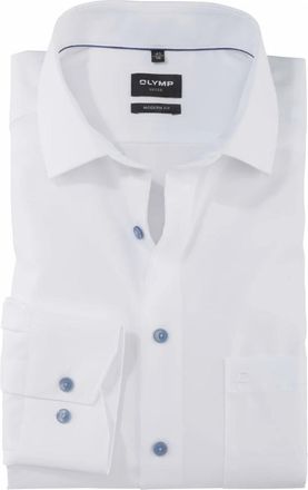 Olymp Langarmhemd - - Shirts - Herren - Wei&szlig; - M