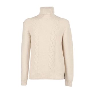 K-Way Beiger Zopfmuster-Strickpullover - - Knitwear - Herren - Beige - XL