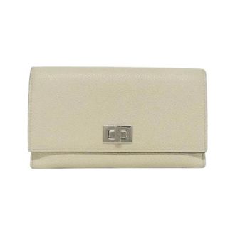 Fendi Portefeuille Long Peekaboo en Cuir de Veau Pre-owned - Homme - Pre-owned - Beige - Taille: ONE Size