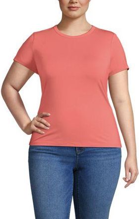 Lands End Kühlendes Rundhals-Shirt, Damen, Größe:56-58 plus, Orange, Elasthan/Viskose-Mischung, by Lands End