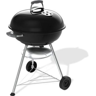 Weber Barbecue a charbon - Weber - Compact Kettle - &Oslash;57 cm - Acier &eacute;maill&eacute; - Clapet da&eacute;ration - 9 couverts - Noir