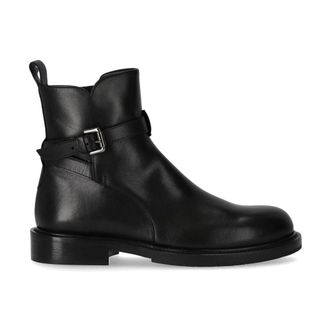 Guglielmo Rotta Schwarzer Lederstiefelette mit Schnalle - - Shoes - Damen - Schwarzk - 37 EU