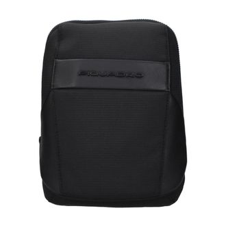 Piquadro Stilvolle Stoff-Crossbody-Tasche mit Logo - - Bags - Damen - Schwarzk - ONE SIZE