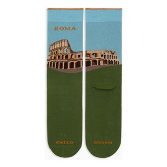 Gallo Gallo, Femme, Sous-v&ecirc;tements, Multicolore, Taille: ONE Size Chaussettes Courtes en Coton avec Motif Colis&eacute;e