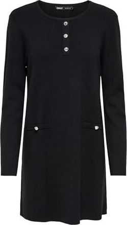 Only Onlania Ls Robe &agrave; col Rond avec Boutons