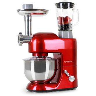 Klarstein Klarstein - Knetmaschine K&uuml;chenmaschine mit Fleischwolf, 2000W Teigmaschine Klein, 6 Stufen, Schneebesen R&uuml;hr- & Knethaken, Planetenr&uuml;hrwerk