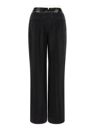 Maison Margiela Taped Cupro Trousers - Black