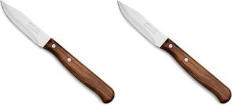 Arcos Professionelles Sch&auml;lmesser - Edelstahlklinge 65 mm, Holzgriff, Edelstahlnieten - Serie Latina f&uuml;r K&uuml;che (Packung mit 2)