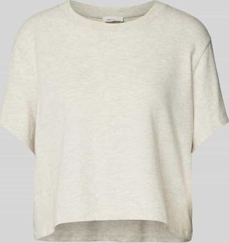 American Vintage Cropped T-Shirt mit geripptem Rundhalsausschnitt