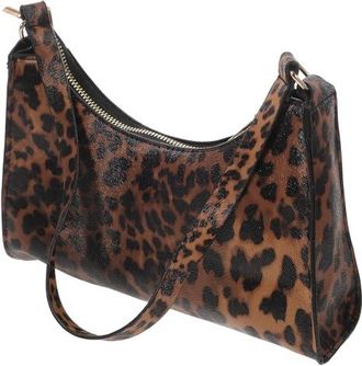 BESPORTBLE MAGICLULU Paquet Bandouli&egrave;re Femme en PU L&eacute;opard, Pochette Zipp&eacute;e Compacte, Paquet &agrave; Main pour Sorties, Travail et Voyages, L&eacute;ger et Pratique, Rangeme